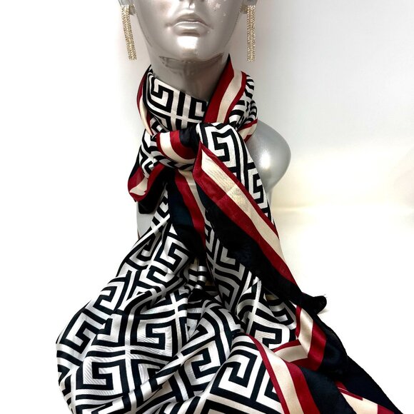 accentrix | Accessories | Newfeel Of Silk Lux Scarf Blackwhite ...